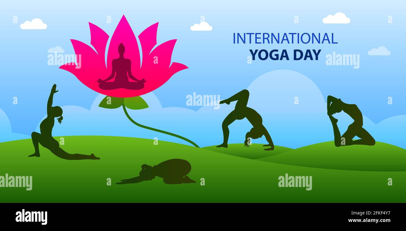 Yoga poses silhouette hi-res stock photography and images - Alamy