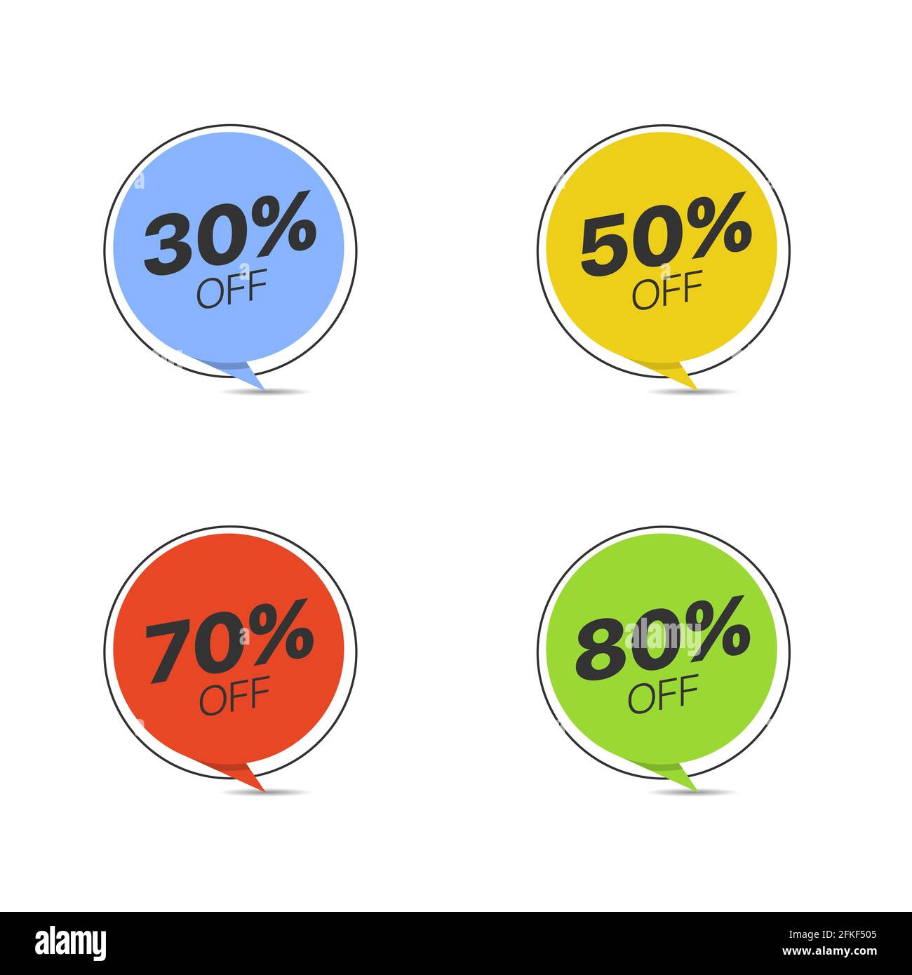 Colored label icon set Stock Vector Image & Art - Alamy