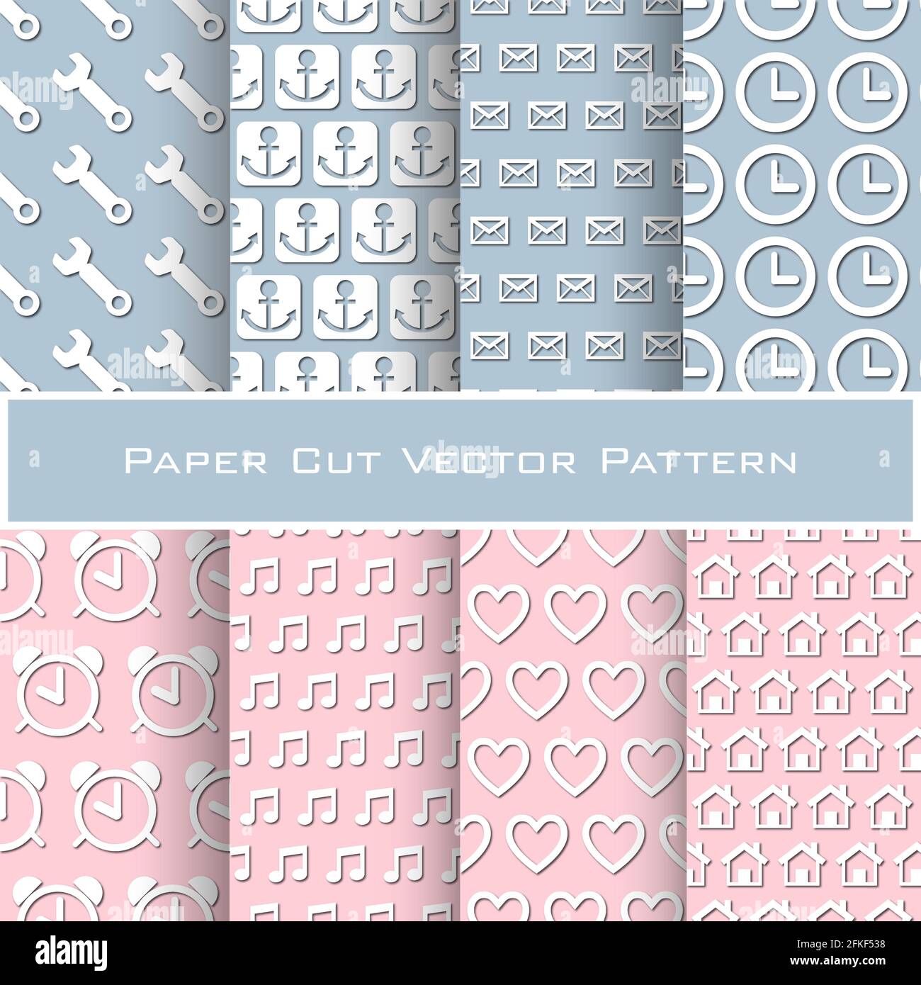 Blue set element seamless Stock Vector Images - Alamy