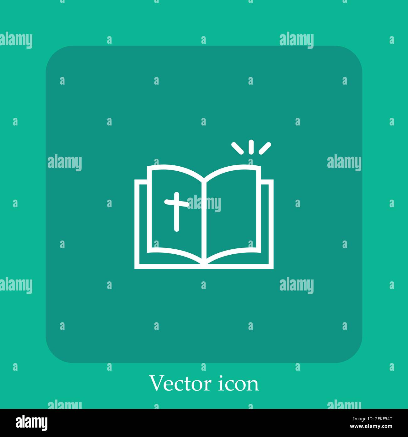 bible vector icon linear icon.Line with Editable stroke Stock Vector ...