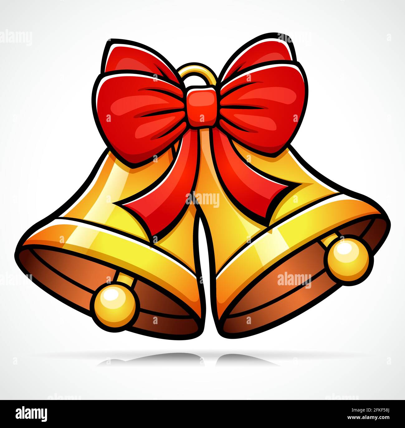 Vector illustration of christmas bell cartoon clipart Stock Vector ...