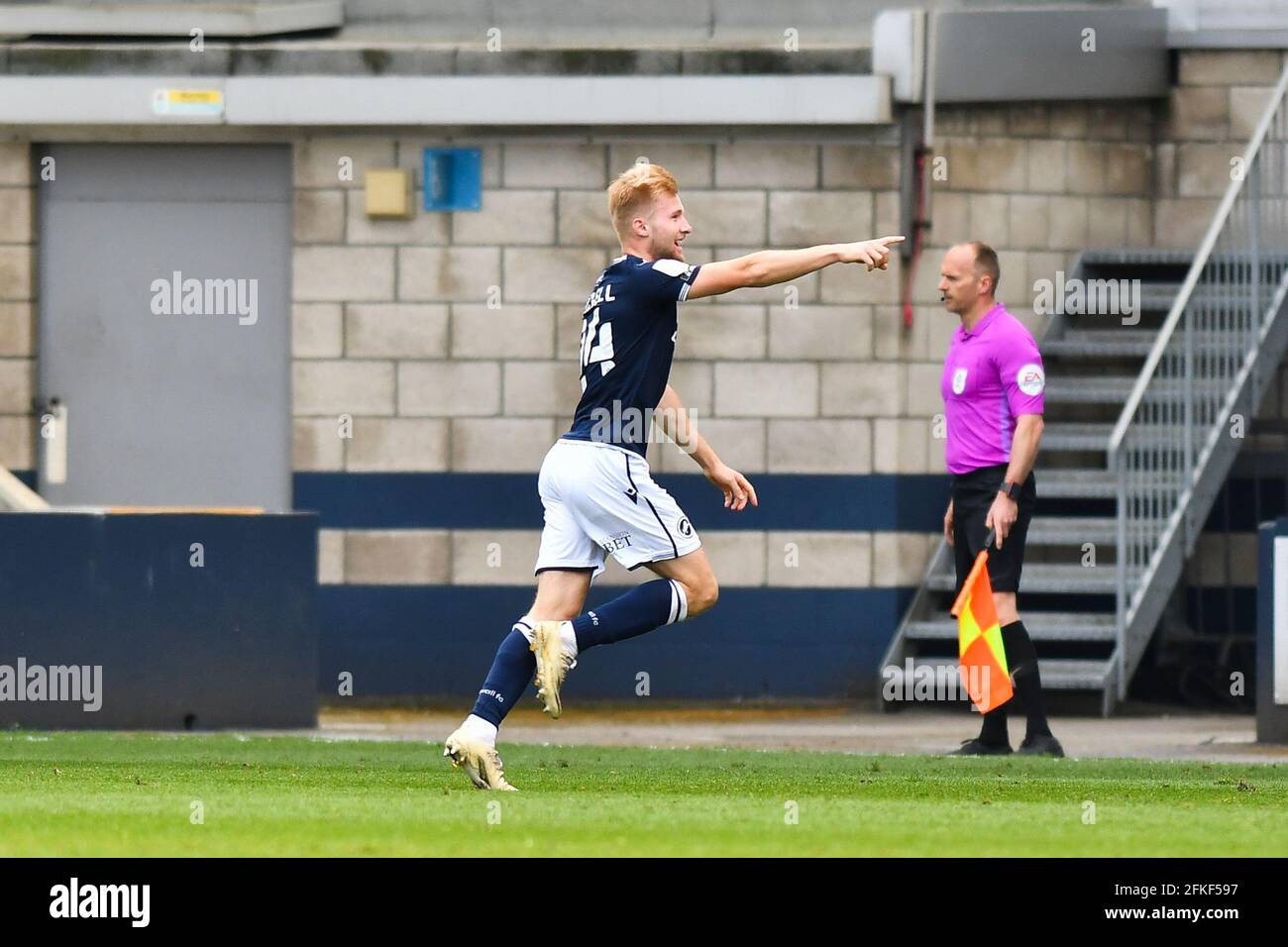 LONDON, UK. MAY 1ST Billy Mitchell of Millwall celebrates after scoring ...