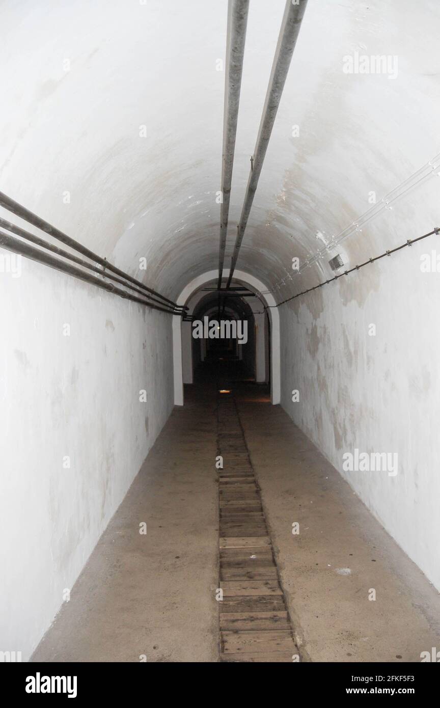 German bunker in Jersey Channel islands UK tunnel tunnels arched ...
