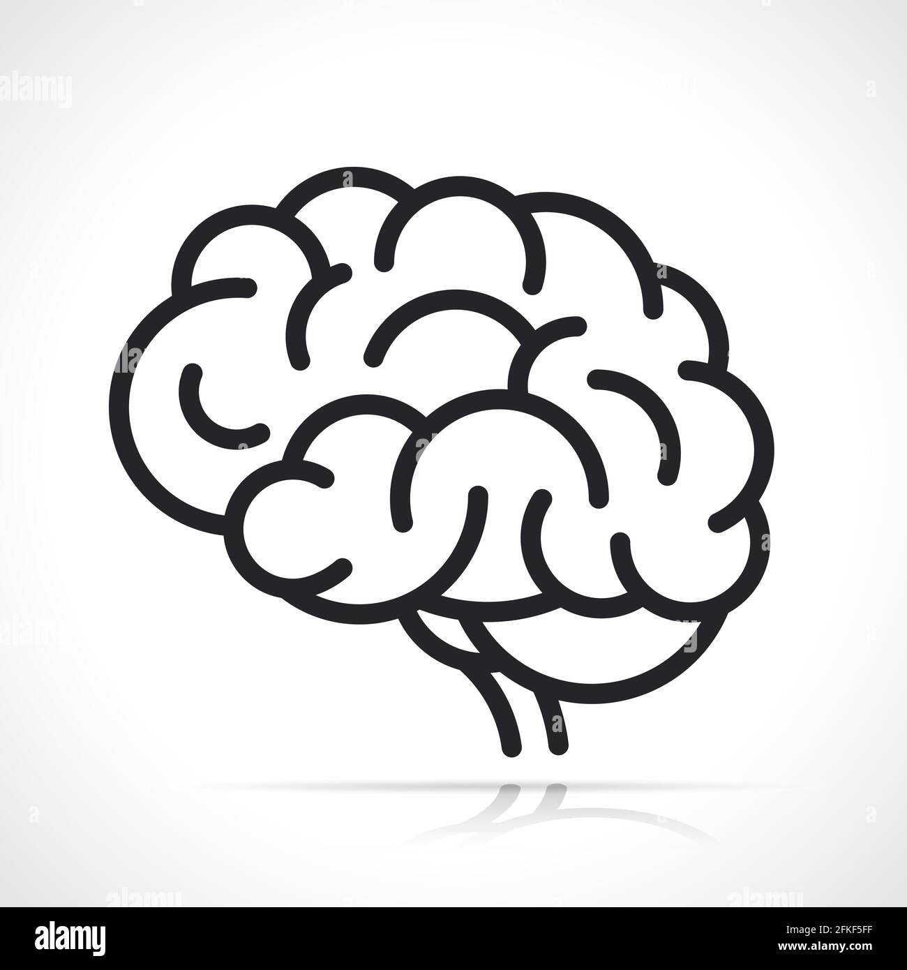Vector illustration of human brain isolated icon Stock Vector Image ...