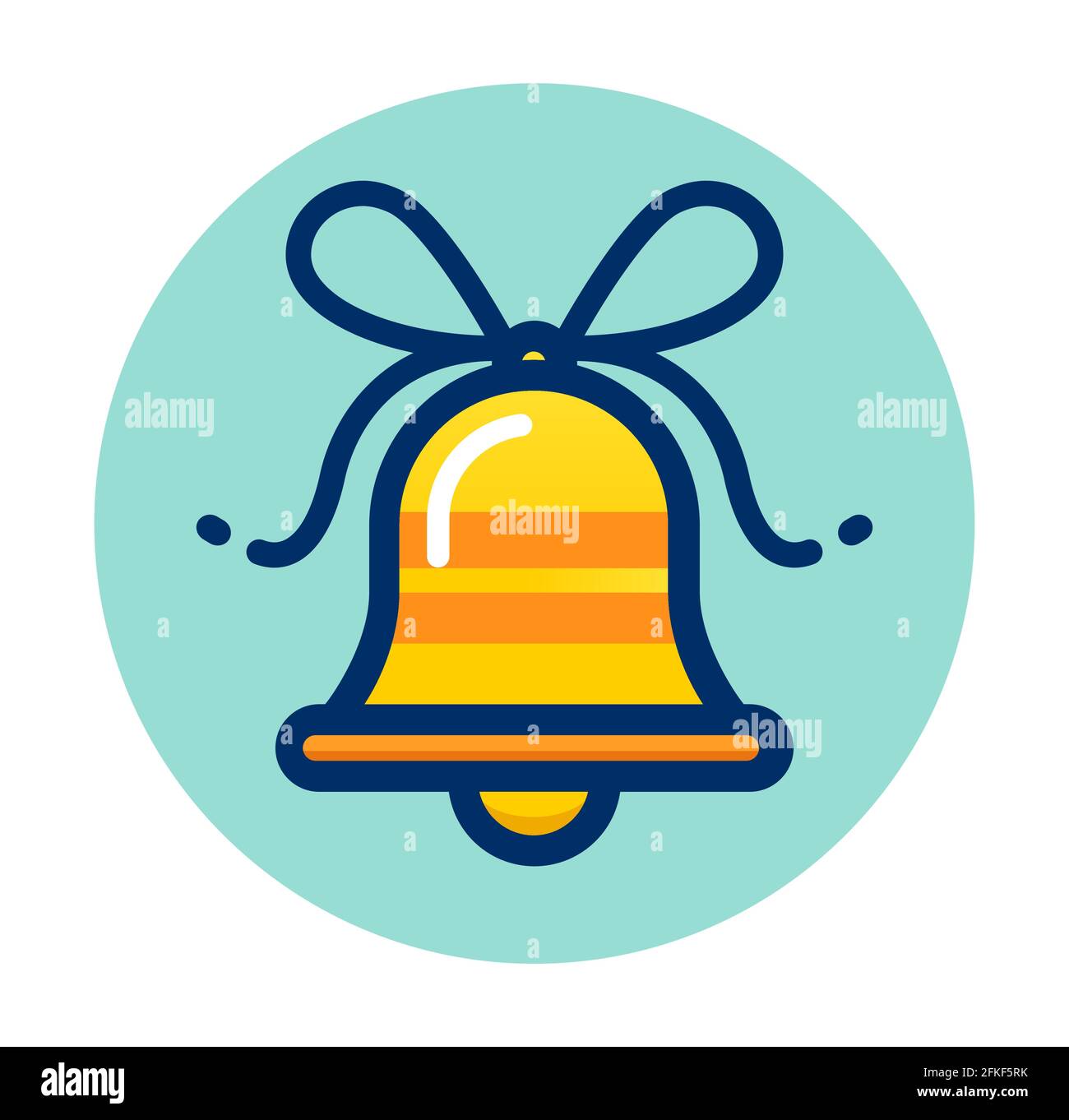 Vector illustration of christmas bell icon clipart Stock Vector Image ...
