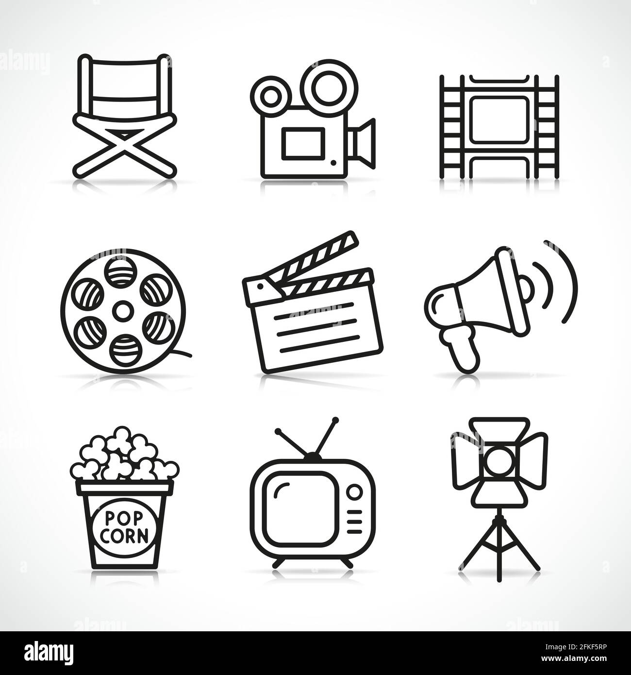 Movie clapper vector Stock Vector Images - Alamy