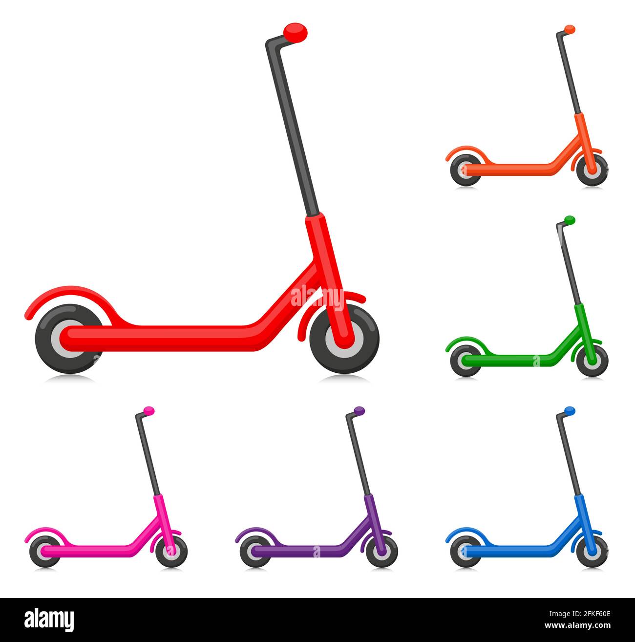 Pushing scooter Stock Vector Images - Alamy