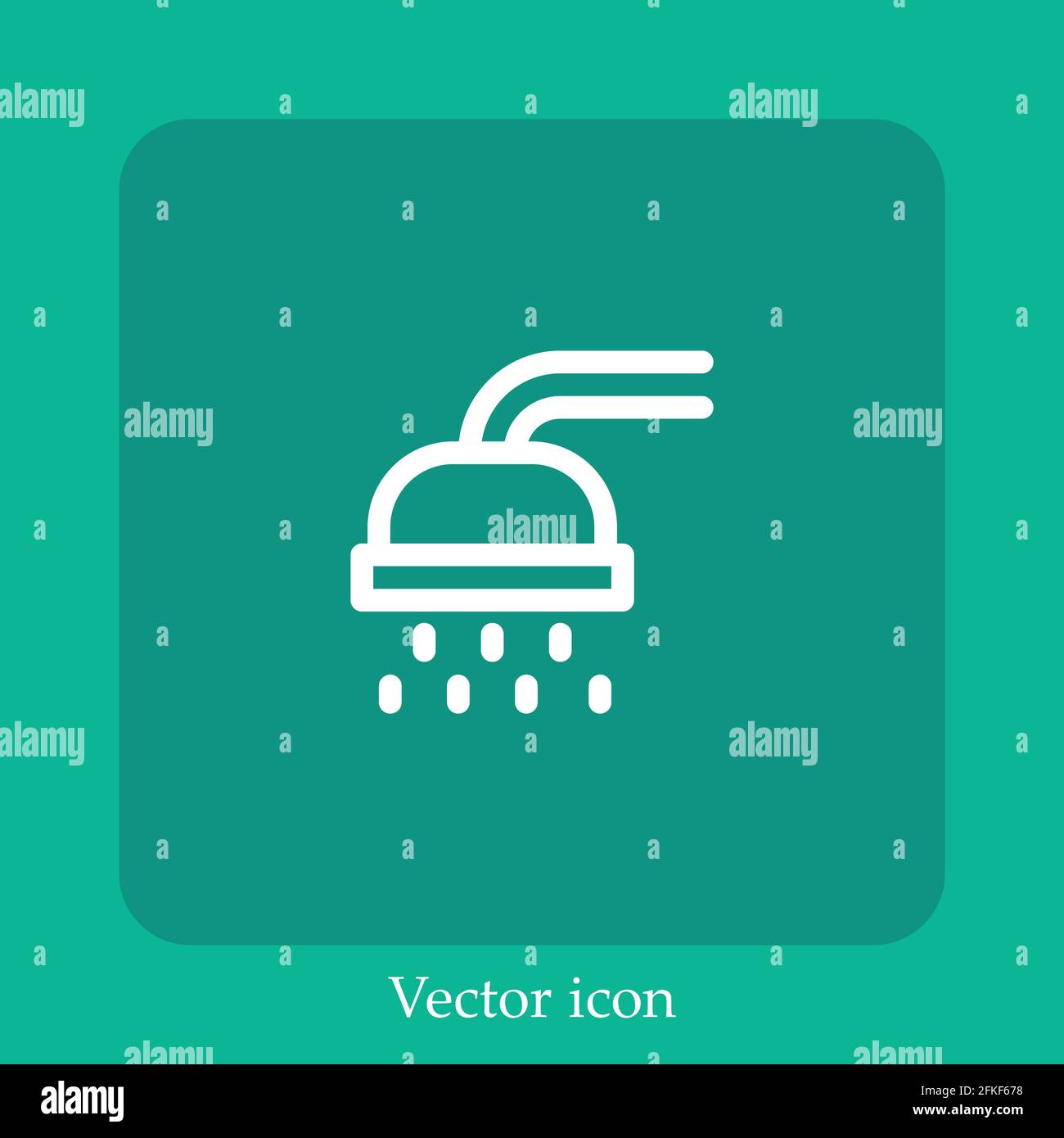 shower vector icon linear icon.Line with Editable stroke Stock Vector ...
