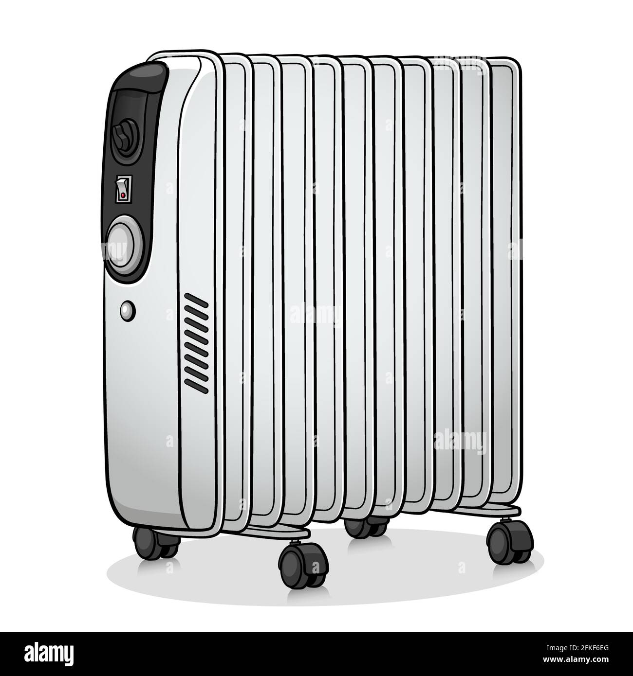 Vector illustration of electric radiator cartoon design Stock Vector ...