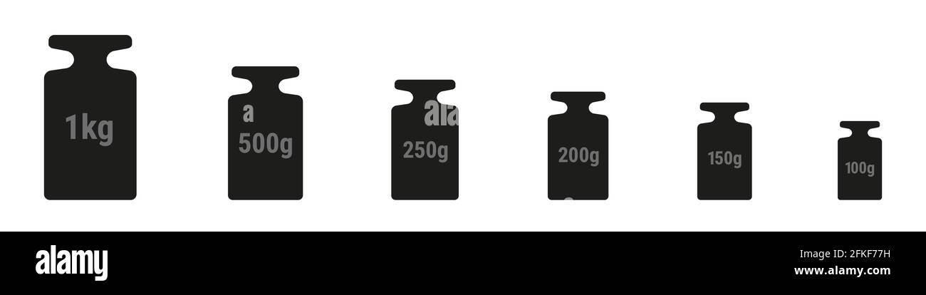 Balance scale calibration weights. Flat style vector illustration ...