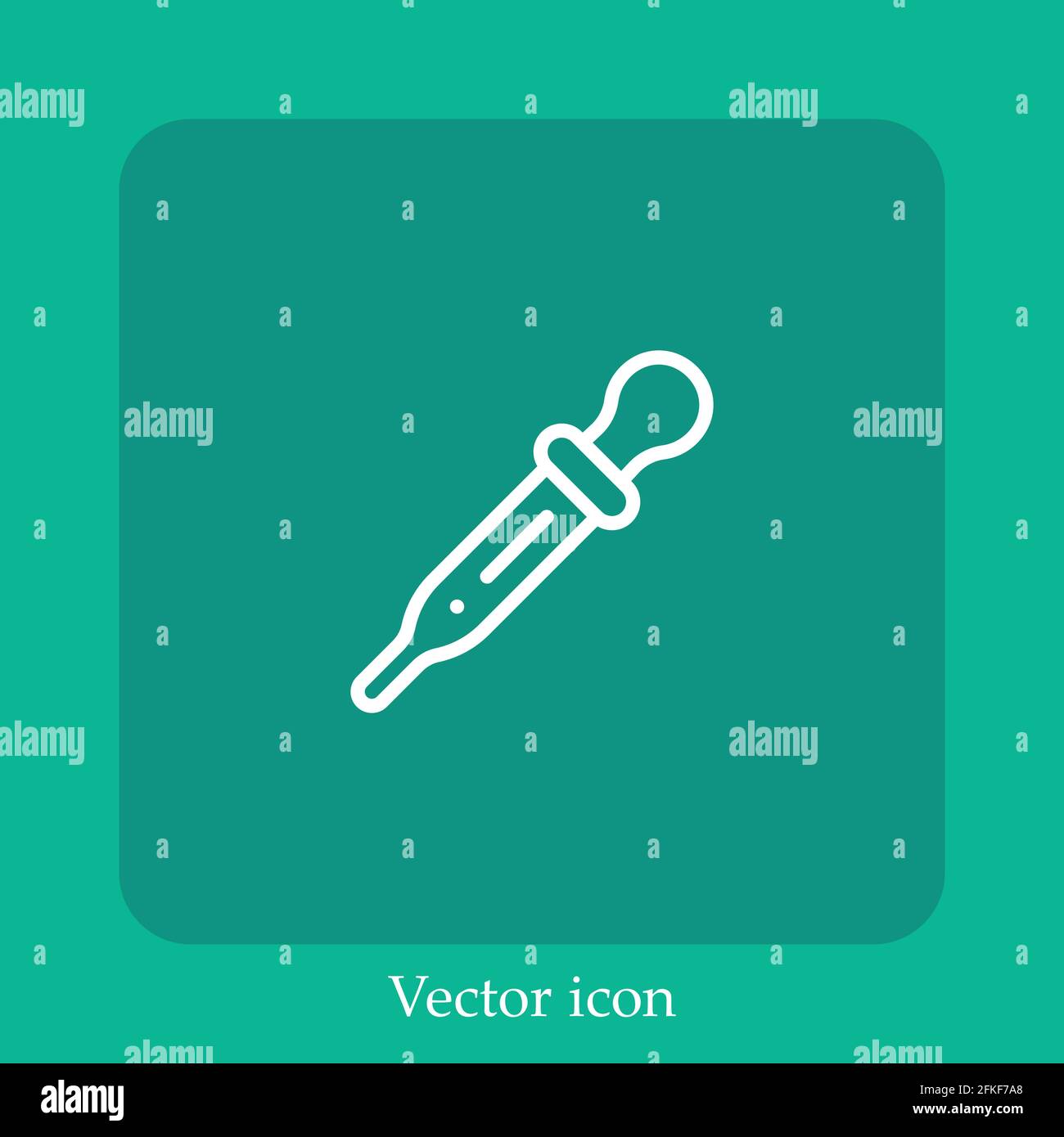 pipette vector icon linear icon.Line with Editable stroke Stock Vector ...