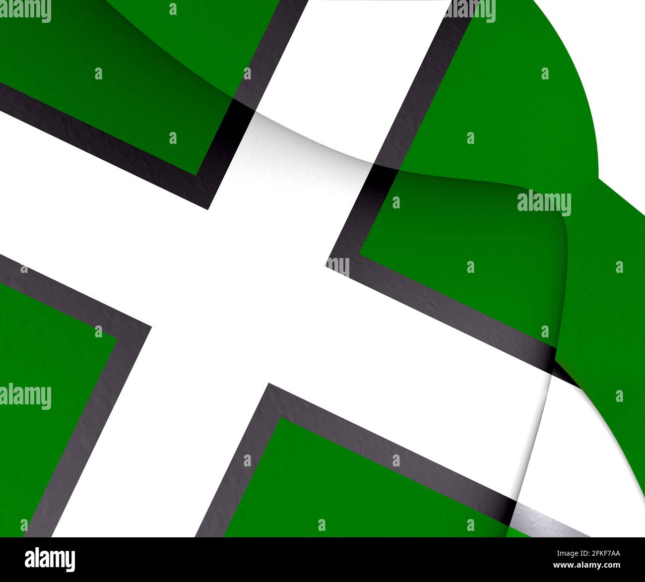 3D Flag of Devon, England. 3D Illustration Stock Photo - Alamy