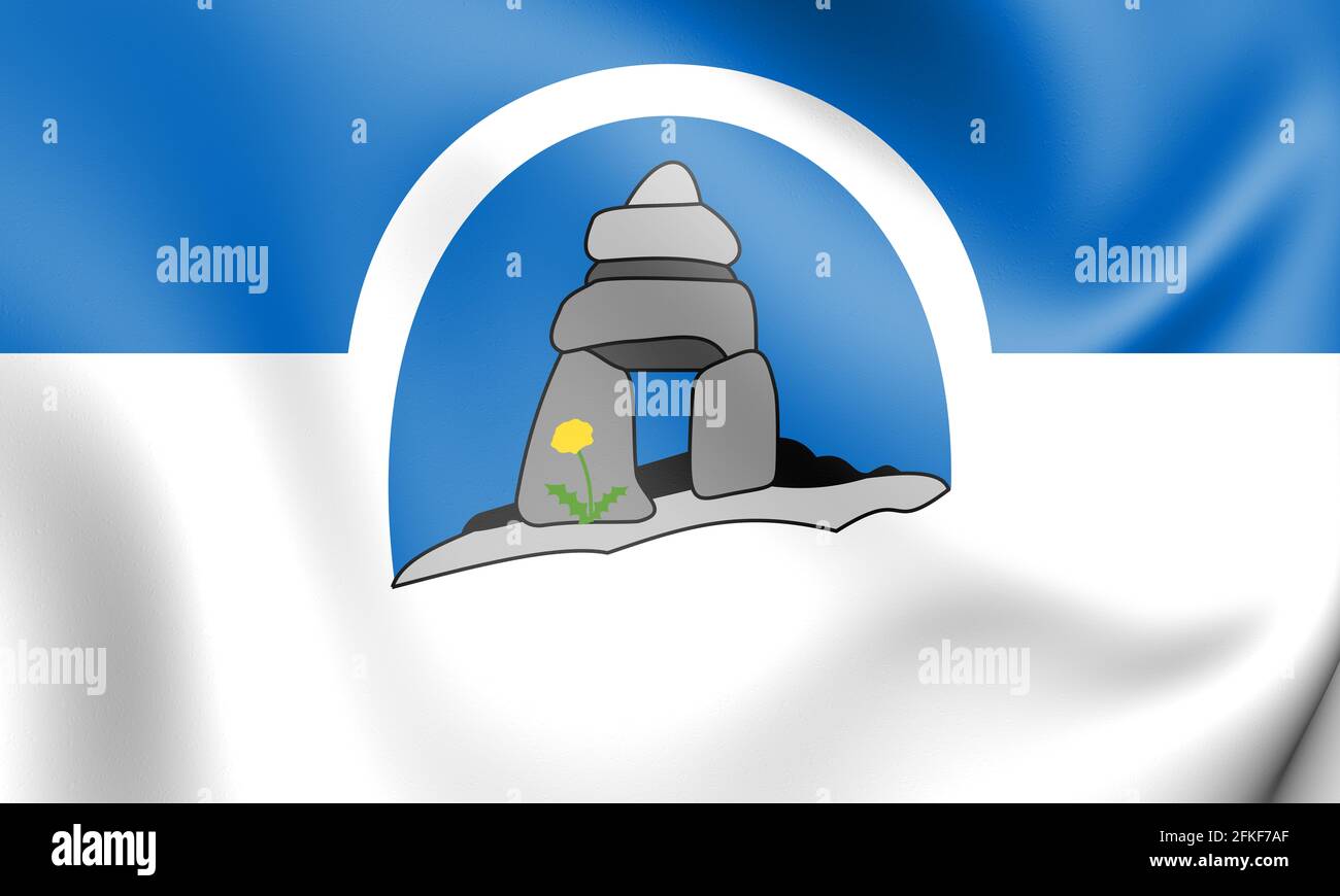 3D Flag of Franco-Nunavois, Canada. 3D Illustration Stock Photo - Alamy