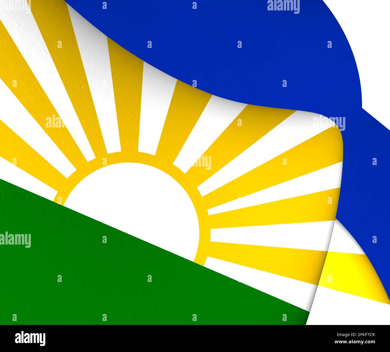 3D Flag of Lebowa (1972-1994), South Africa. 3D Illustration Stock ...
