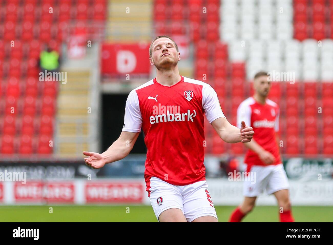 Rotherham United's Ben Wiles reacts during the Sky Bet Championship ...