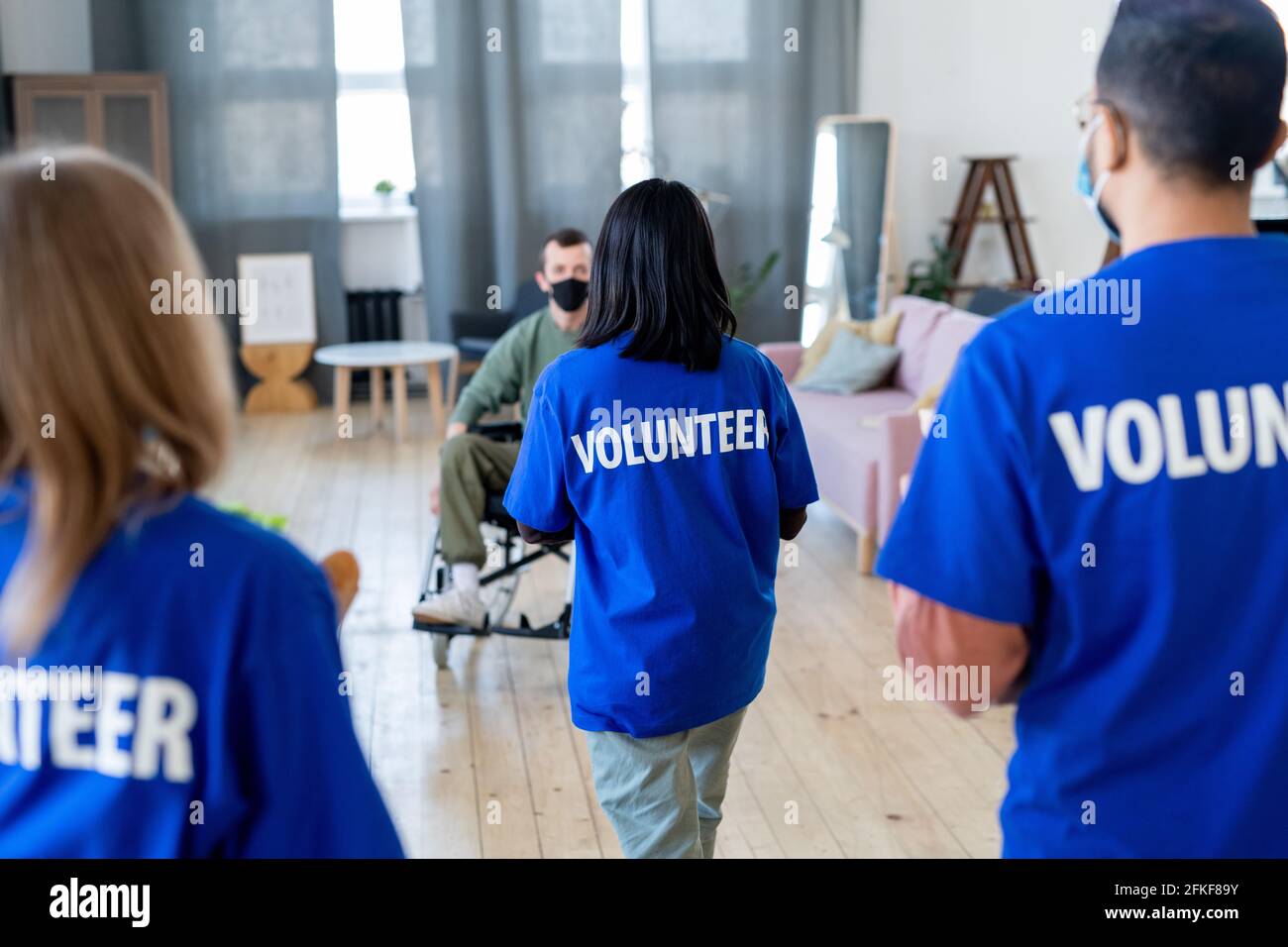 Disable people group moving hi-res stock photography and images - Alamy