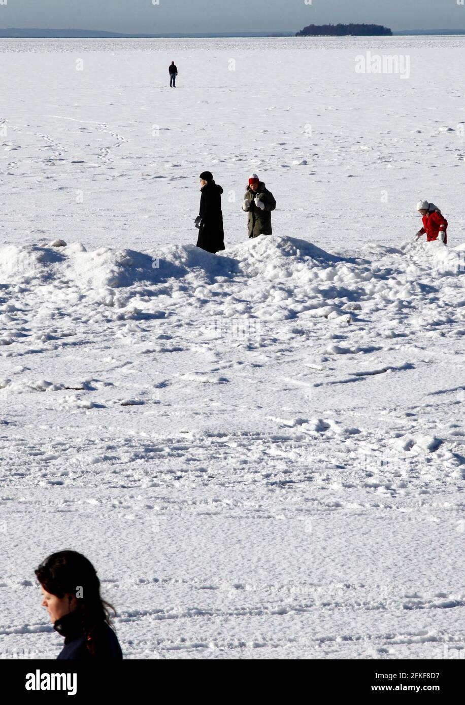 Daily life, Varamon, Motala, during a winter day, Sweden Stock Photo ...