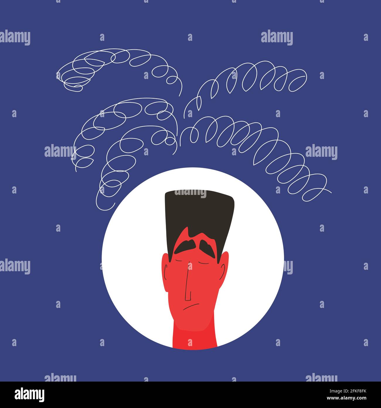 Depression. Portrait of man with some mental issues. Male person with ...