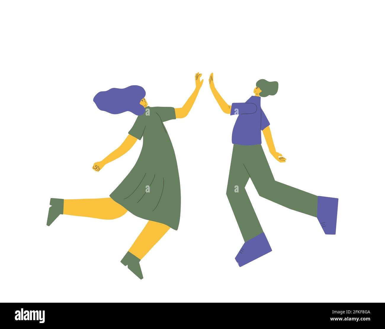 Dancing people. Pair of dancers isolated on white background. Vector ...