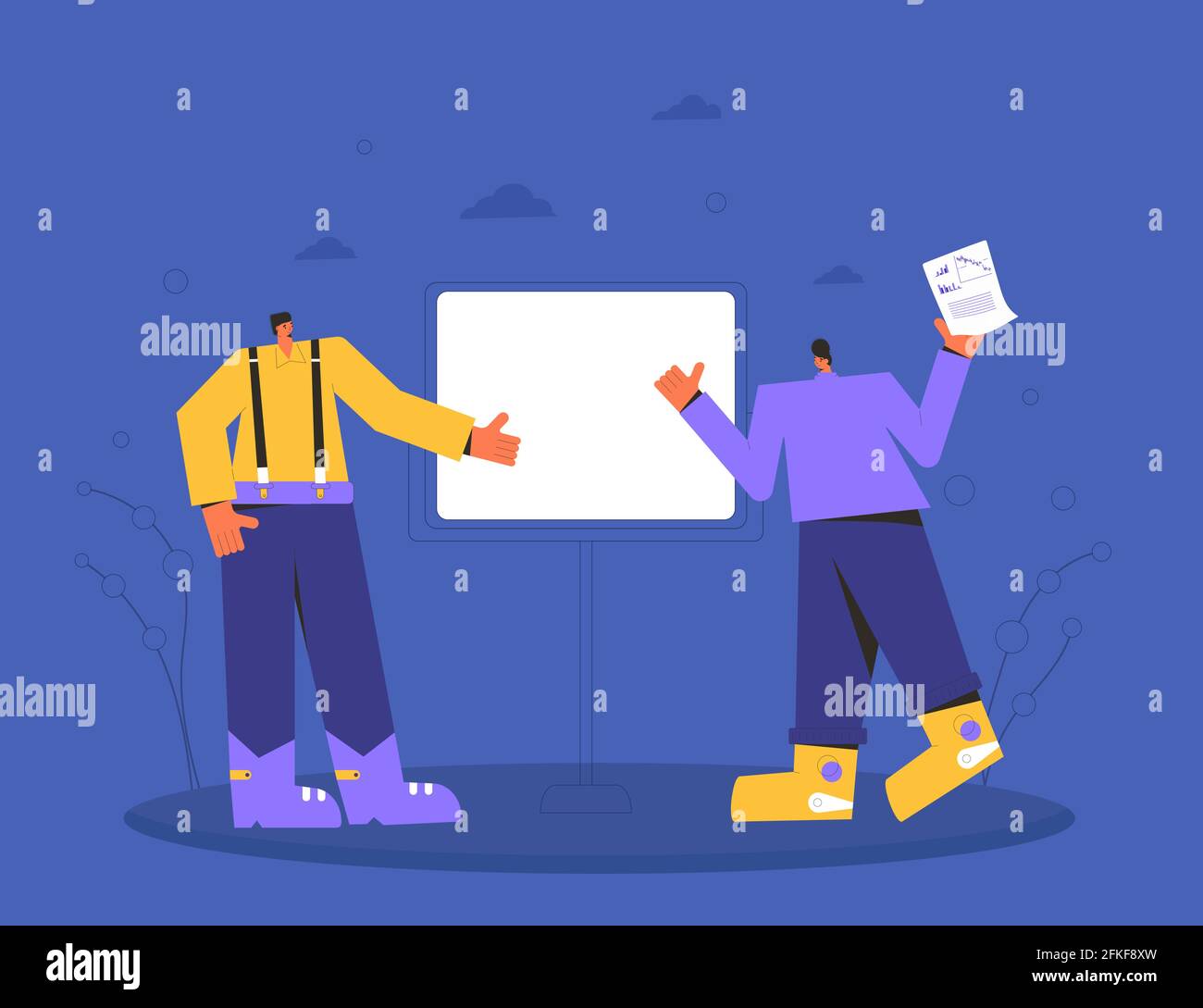 Giving a report Stock Vector Images - Alamy