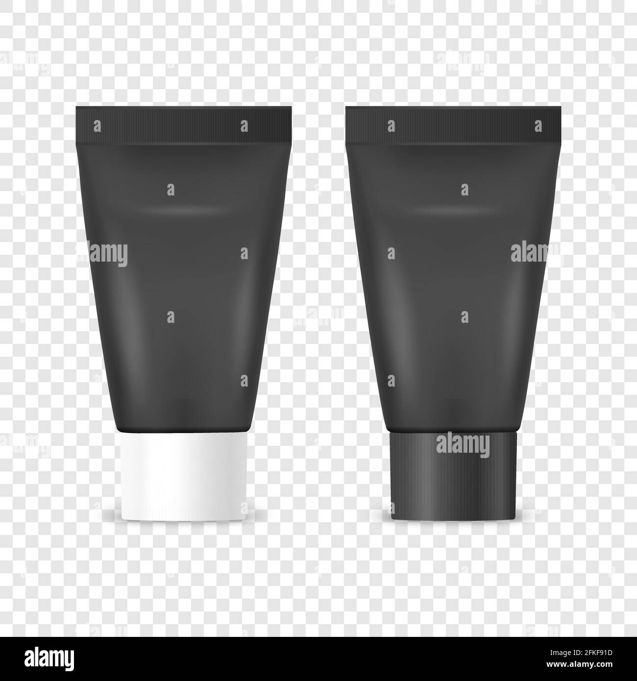 Vector 3d Realistic Plastic, Metal Black Tooth Paste, Cream Tube ...