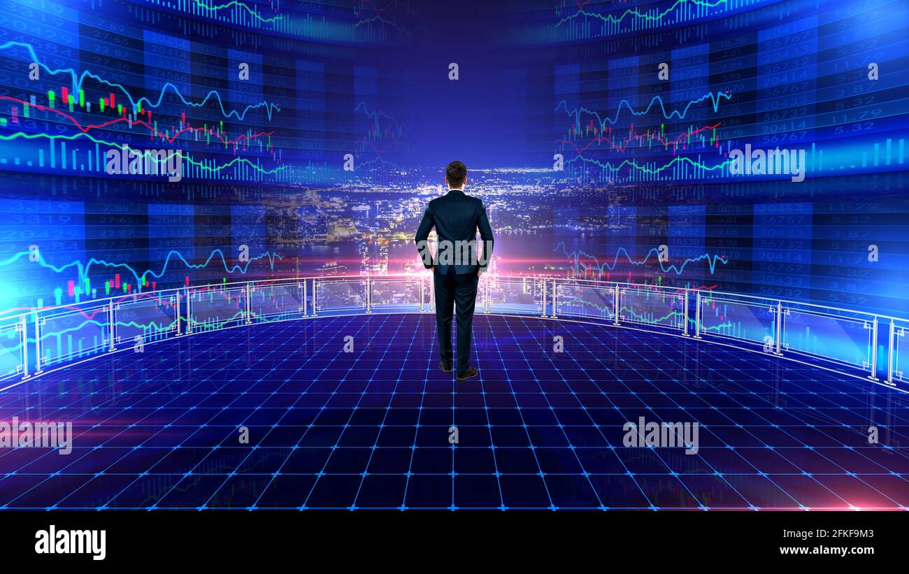 Data Graph Virtual Reality It showing a virtual environment of a city ...