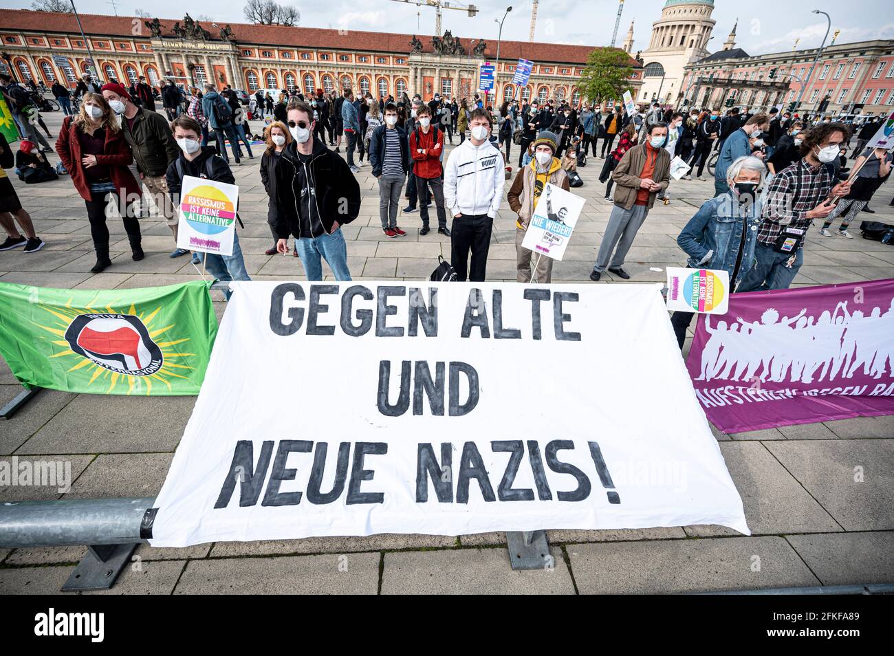 Potsdam, Germany. 01st May, 2021. Participants of the counter ...