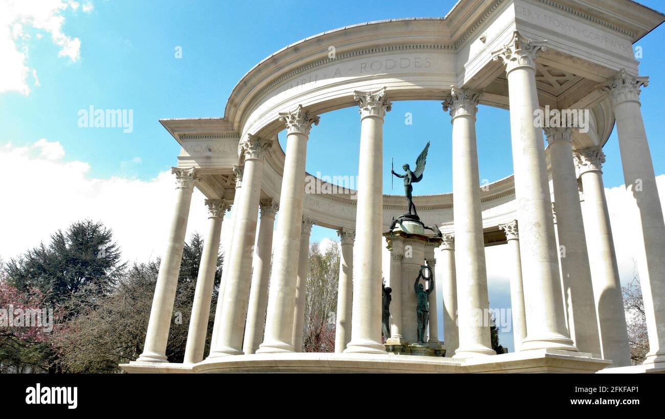 The Welsh war memorial at Alexandra Gardens in the city centre of ...
