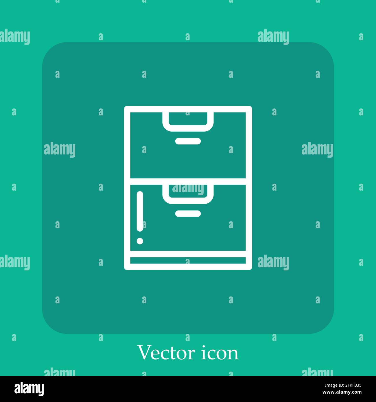 data storage vector icon linear icon.Line with Editable stroke Stock ...