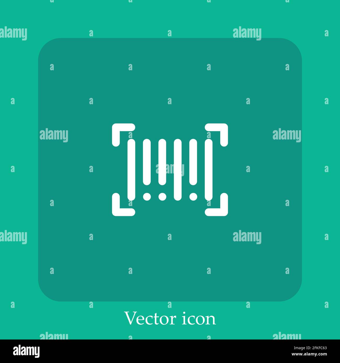 barcode vector icon linear icon.Line with Editable stroke Stock Vector ...