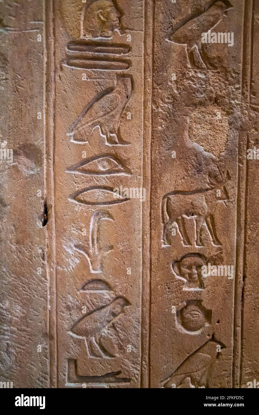 Old Egypt Hieroglyphs carved on the stone Stock Photo - Alamy