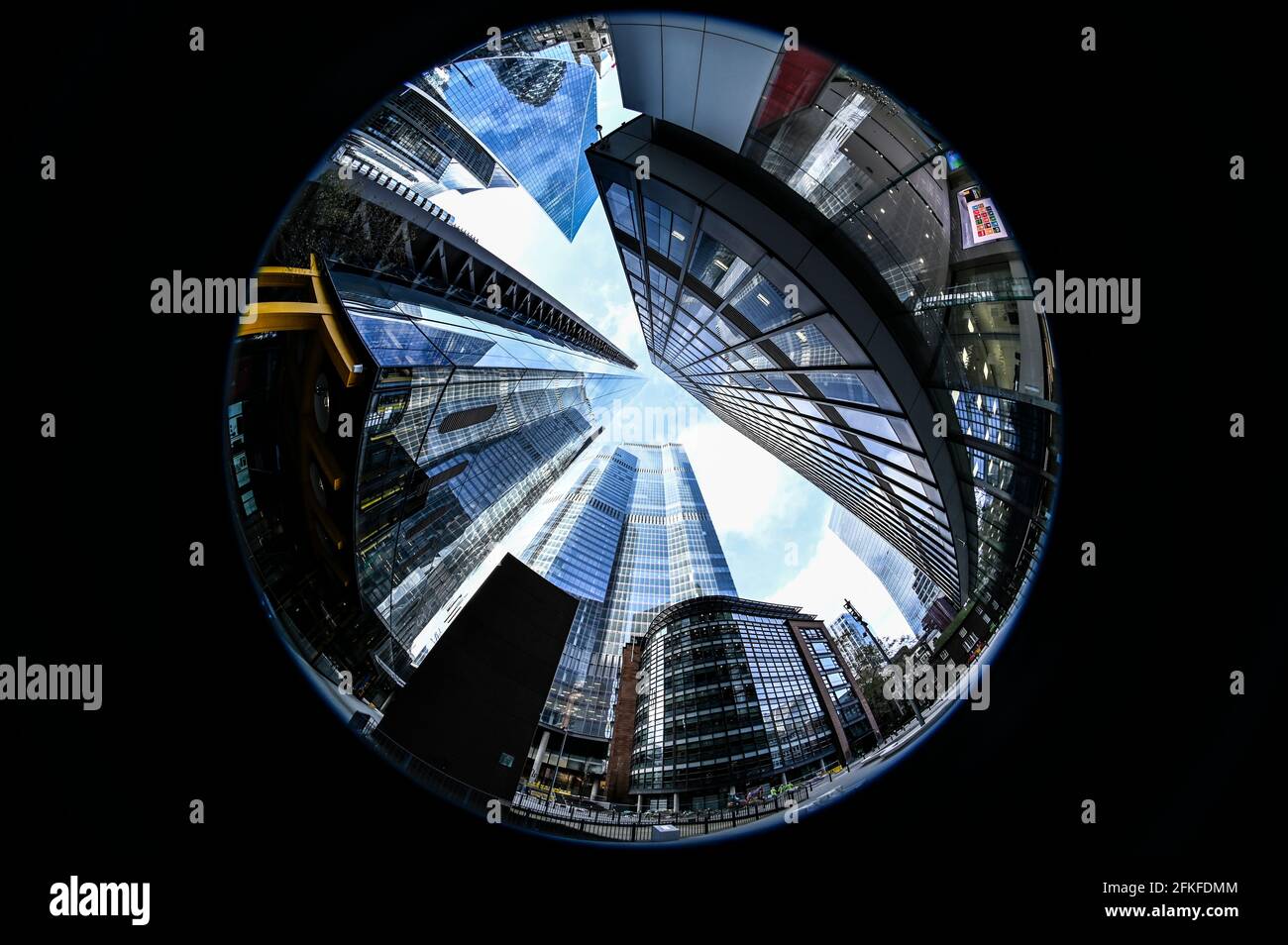 Fisheye of London architecture Stock Photo - Alamy