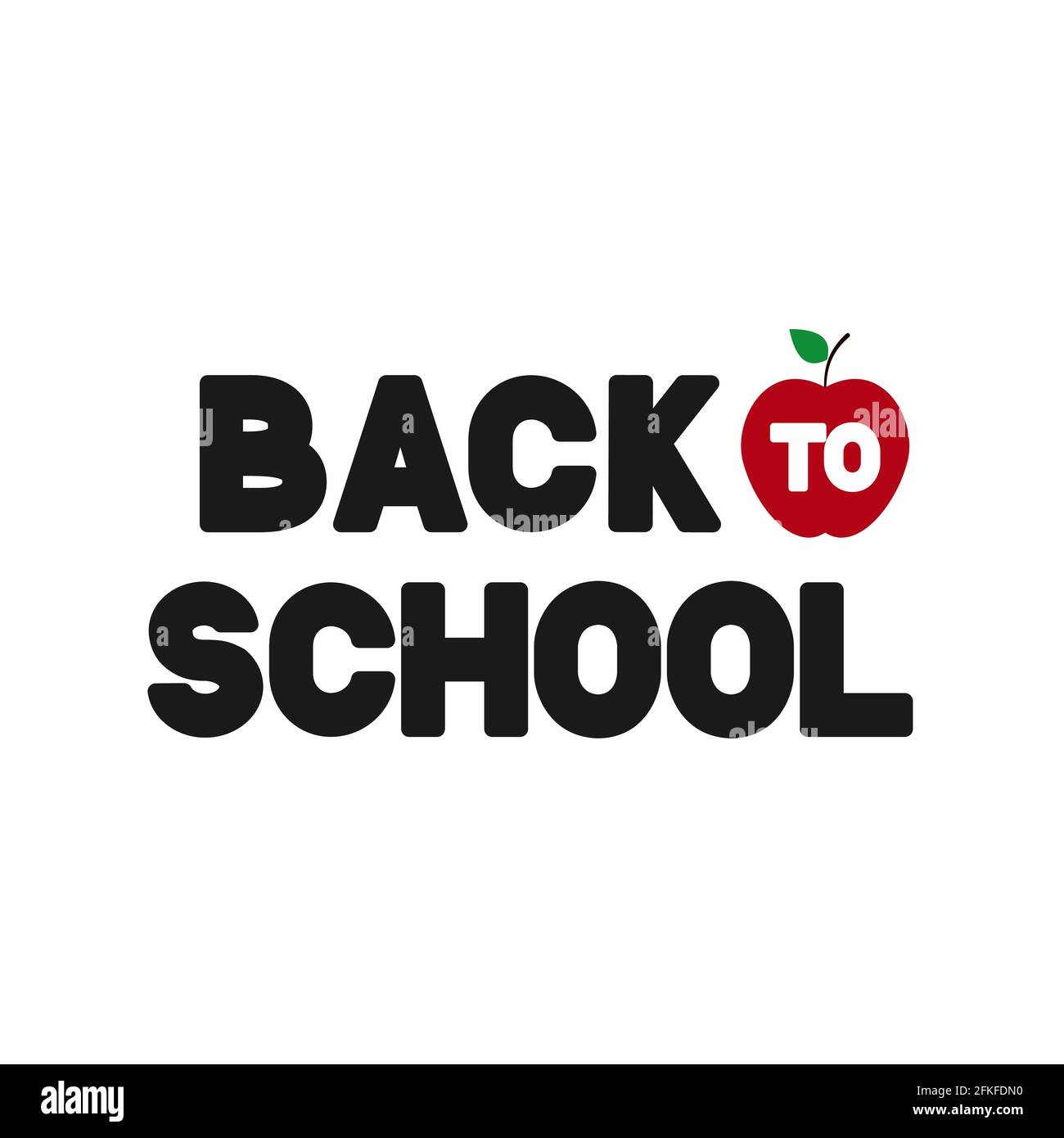 Back to school lettering isolated on white. Easy to edit vector ...