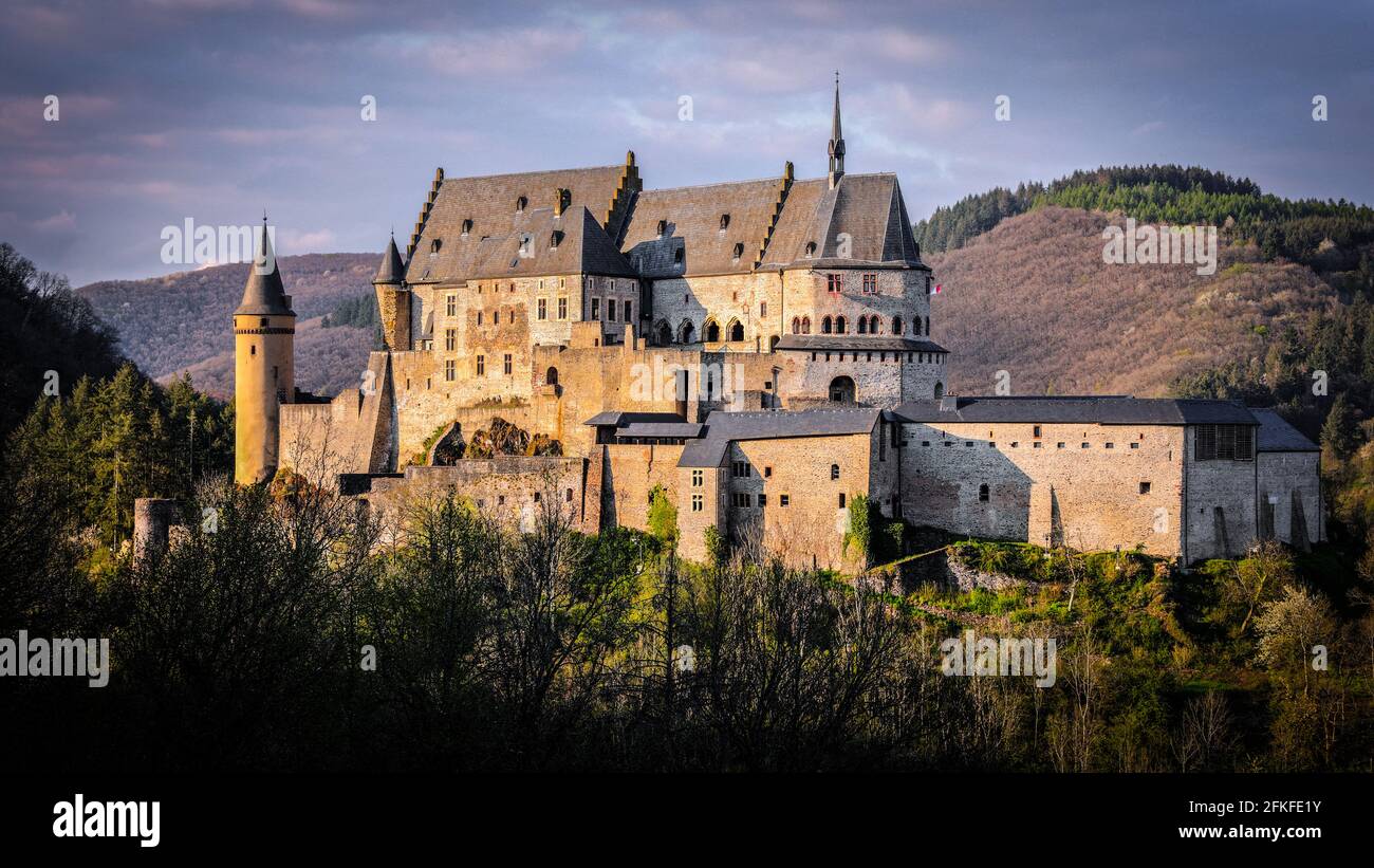 Famous Castle Vianden in Luxemburg Stock Photo - Alamy