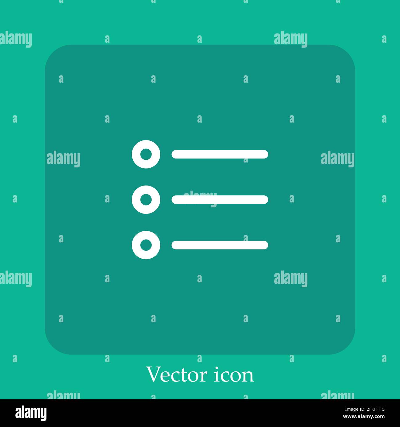 bullet list vector icon linear icon.Line with Editable stroke Stock ...