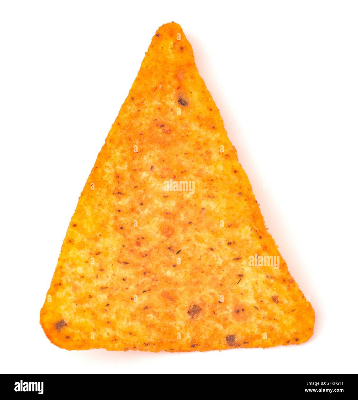 A Single Cheese Corn Chip on a White Background Stock Photo - Alamy