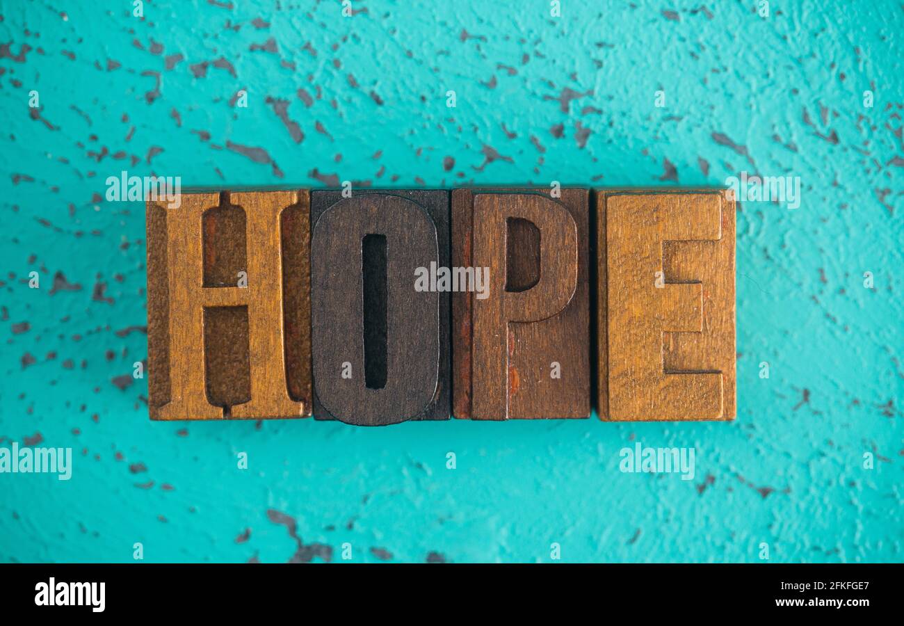 Hope in block letters hi-res stock photography and images - Alamy