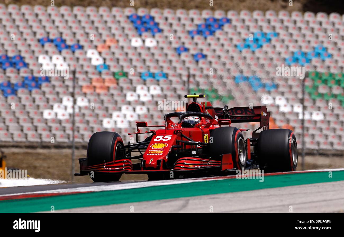 55 SAINZ Carlos (spa), Scuderia Ferrari SF21, action during the Formula ...