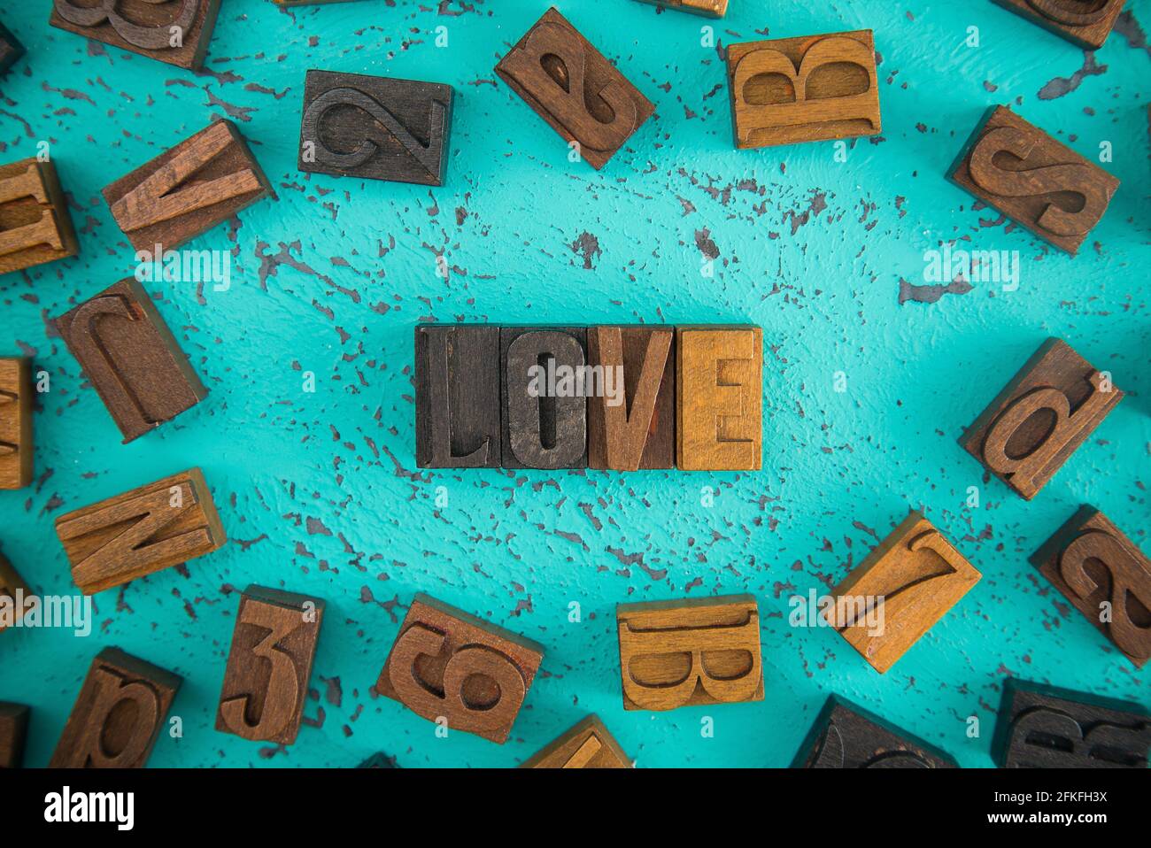 The word love in block letters hi-res stock photography and images - Alamy