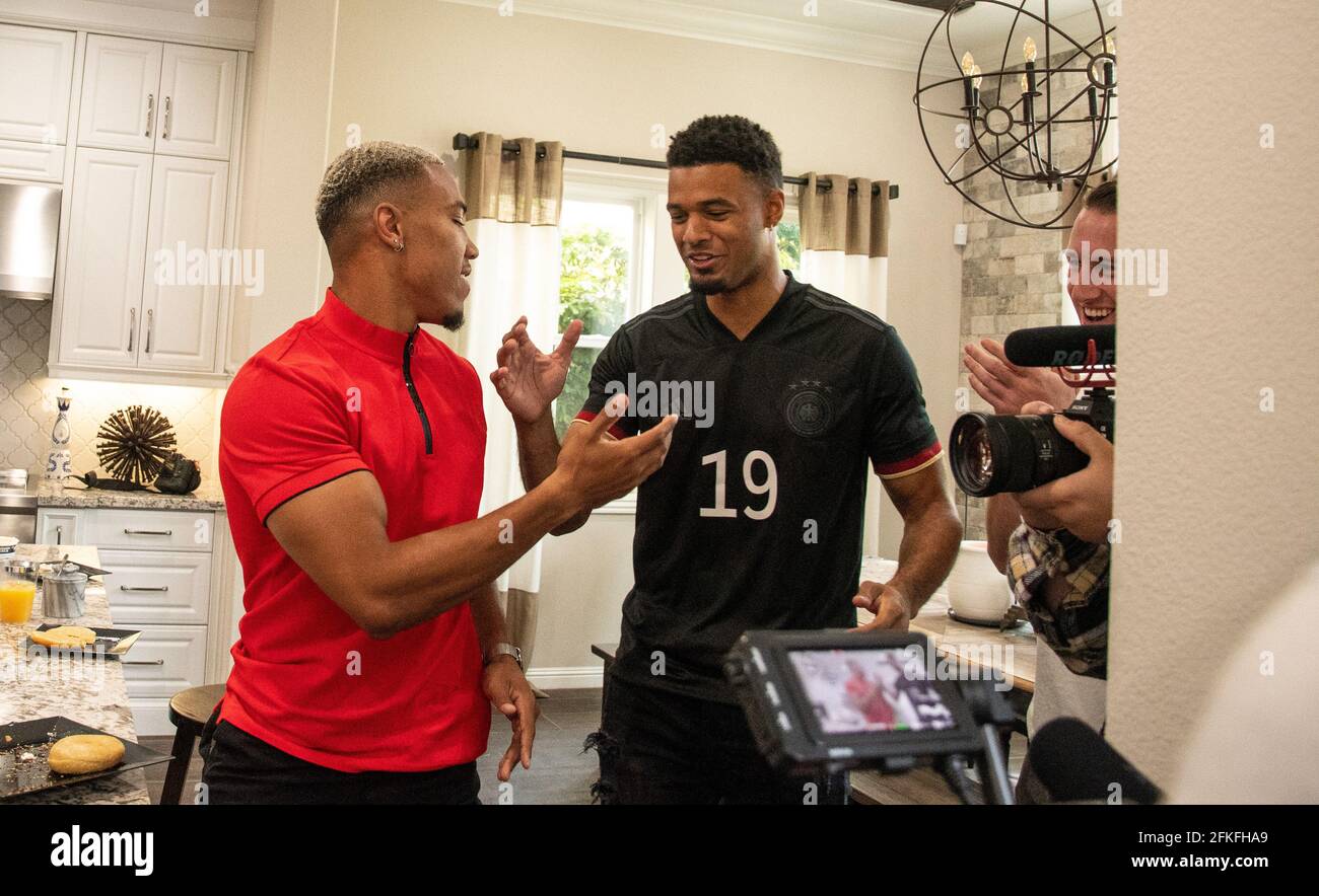 Lake Forest, USA. 01st May, 2021. German-American football player Amon ...