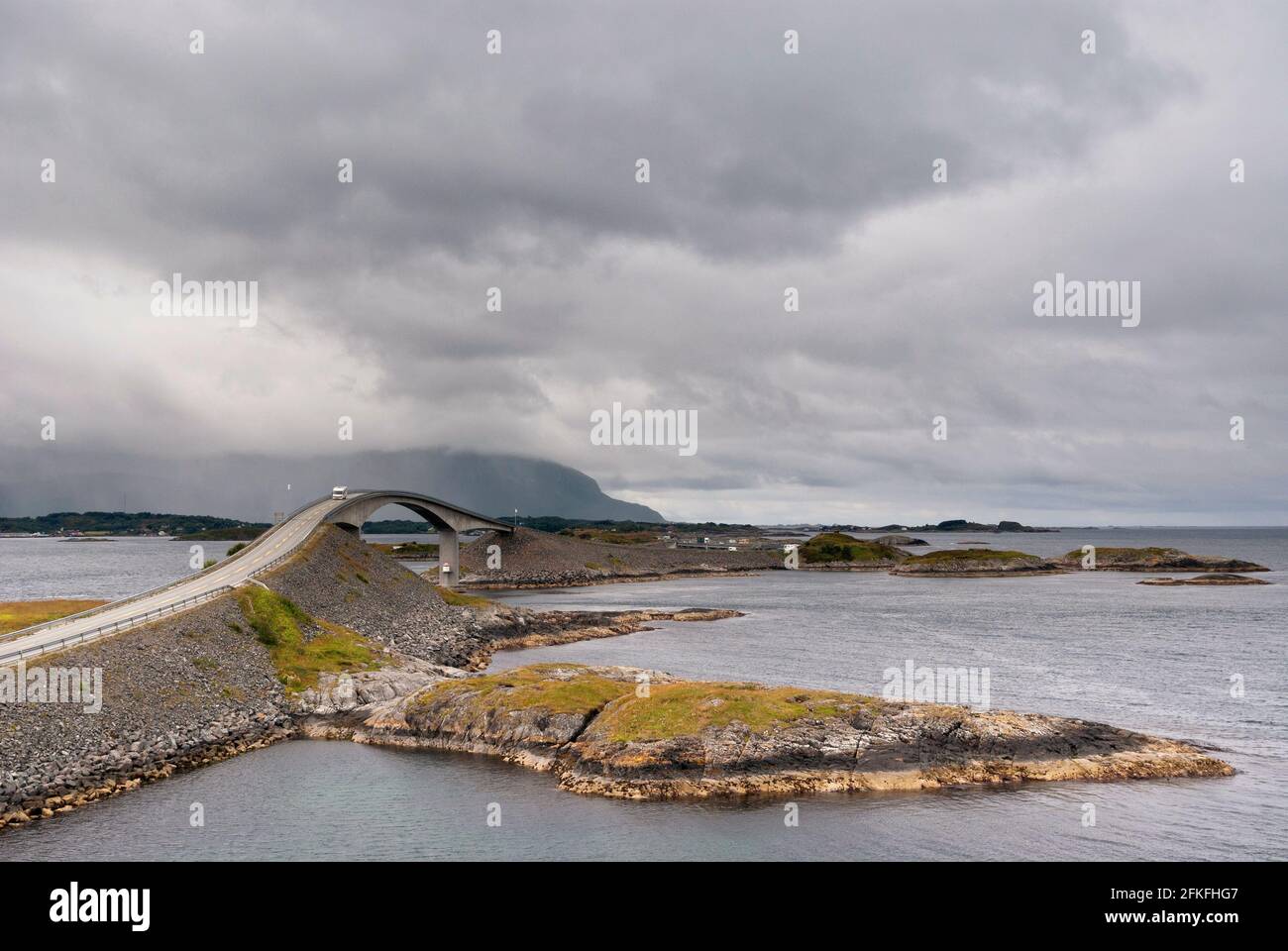 Bridge on the famous Atlantic Ocean Road in Norway Stock Photo - Alamy