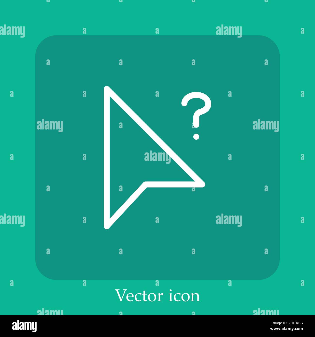 cursor vector icon linear icon.Line with Editable stroke Stock Vector ...