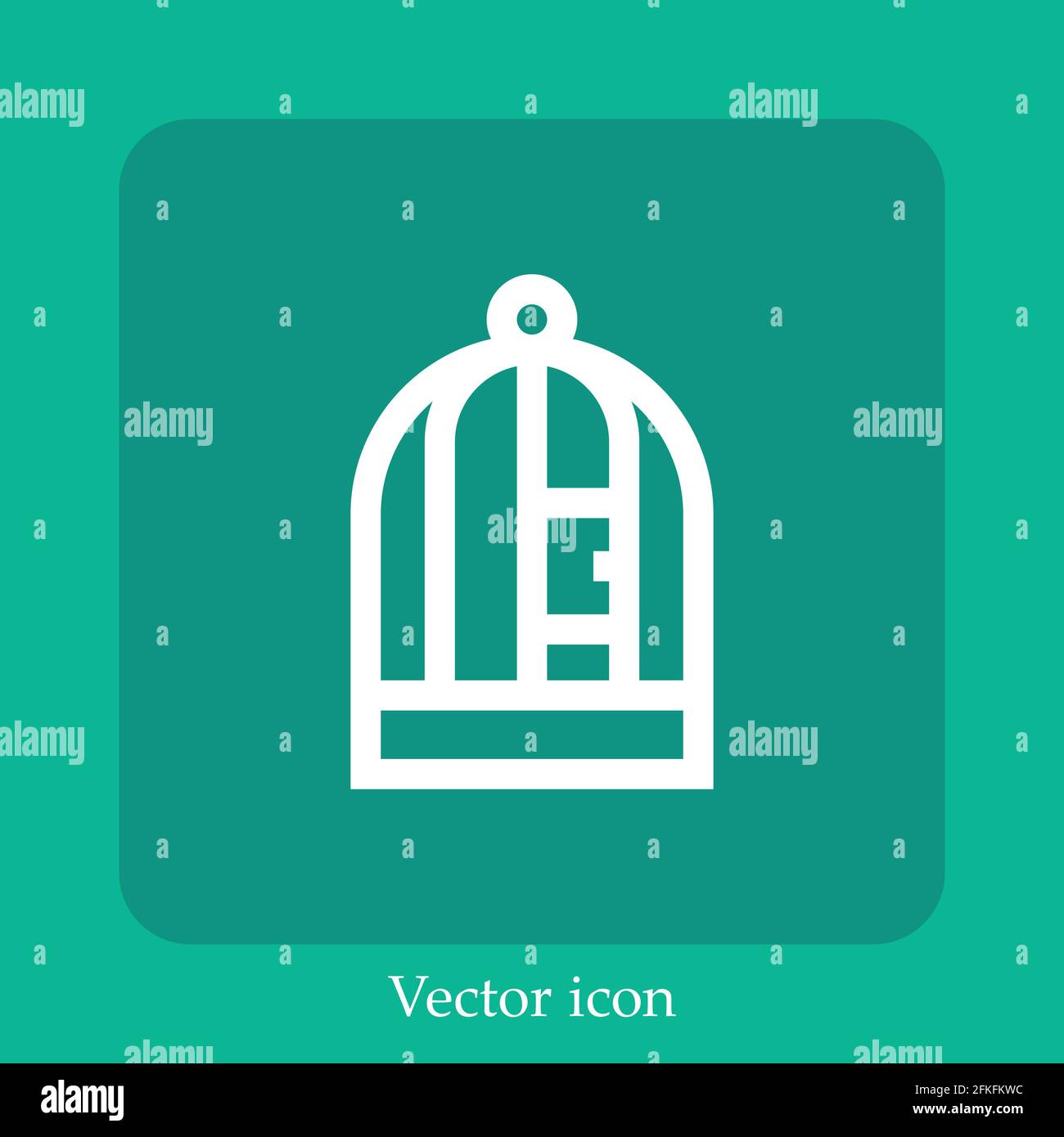cage vector icon linear icon.Line with Editable stroke Stock Vector ...