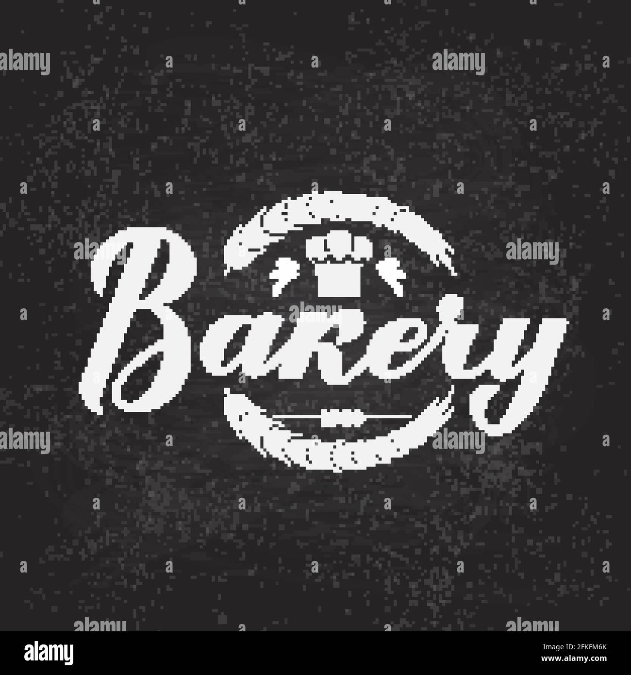Bakery calligraphy hand lettering on chalkboard background. Bake shop ...