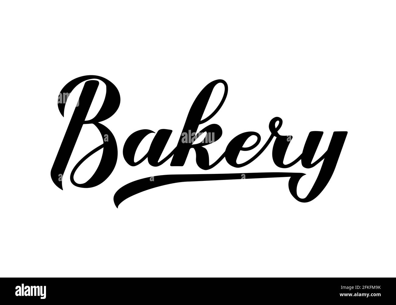 Bakery calligraphy hand lettering isolated on white background. Easy to ...