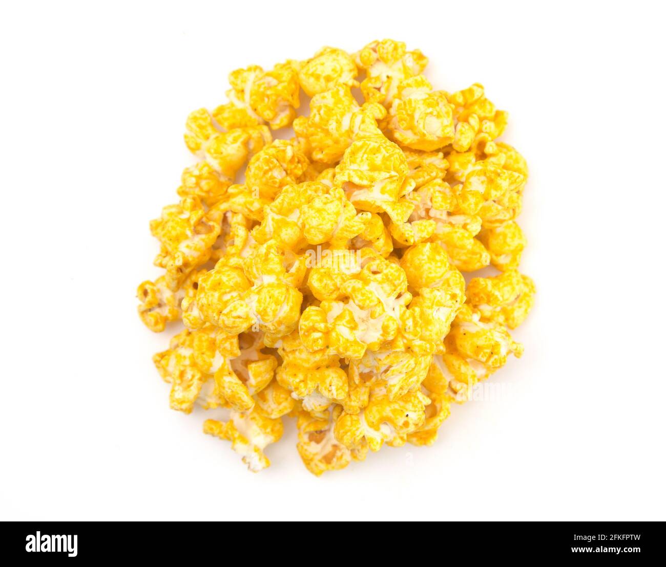 Flavored Cheese Popcorn on a White Background Stock Photo - Alamy