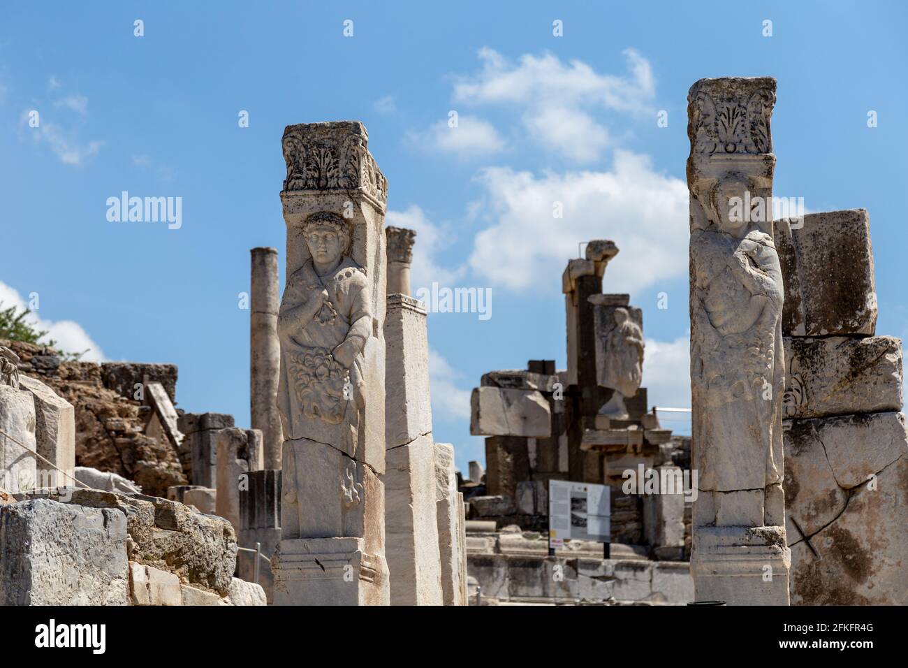 Celsus Library in Ephesus, Izmir, Turkey. Library of Celsus in the ...