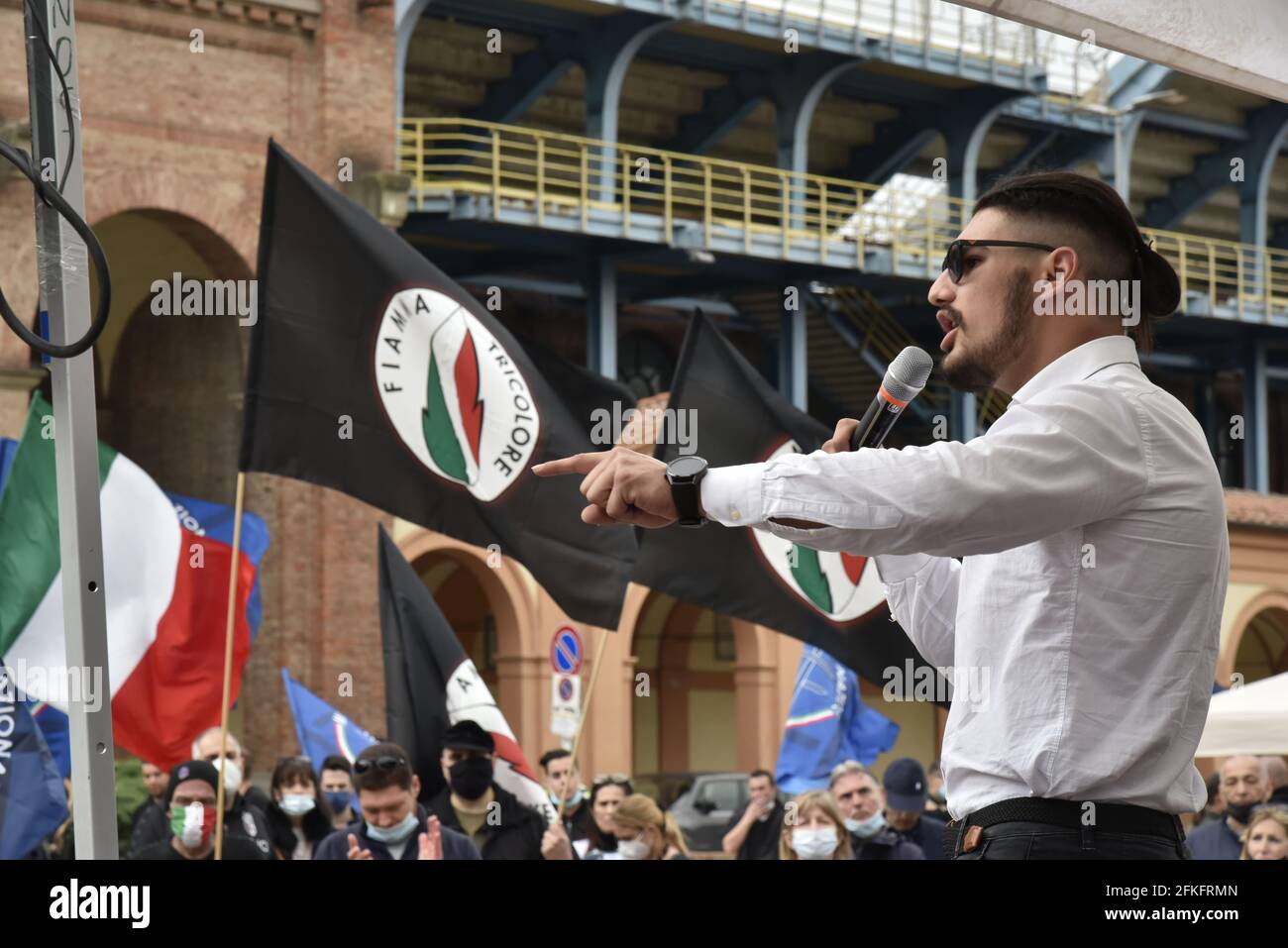 Public demonstration of the extreme right of Italian politics in ...