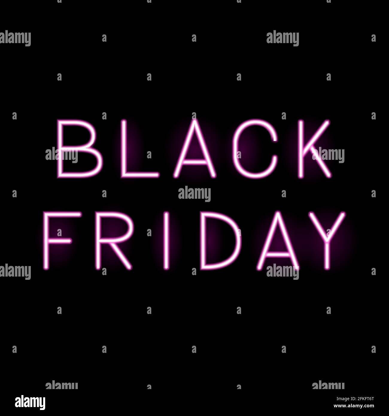 Black Friday hot pink realistic neon sign on black background. Shopping ...