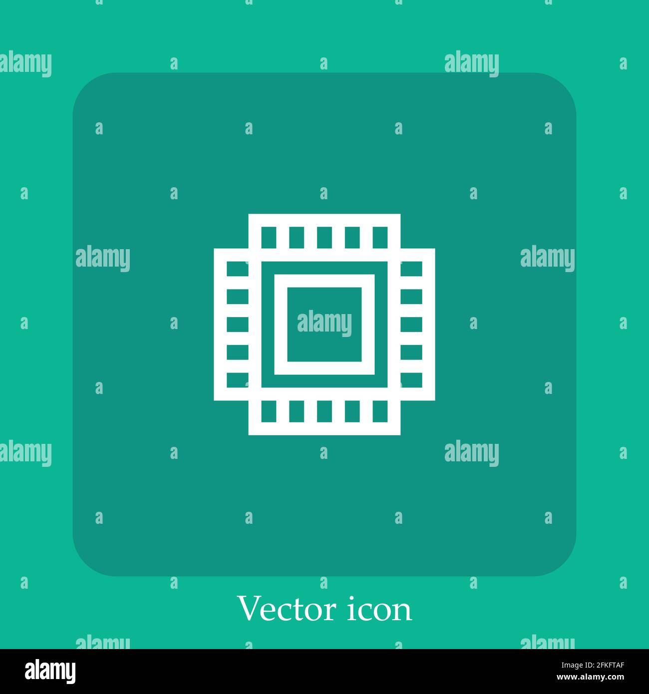 cpu vector icon linear icon.Line with Editable stroke Stock Vector Image & Art - Alamy